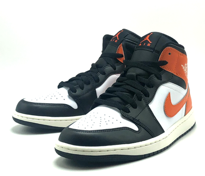 NEW* Men NIKE Air Jordan 1 Mid Starfish/Black (DQ8426 801), Sz 8.0