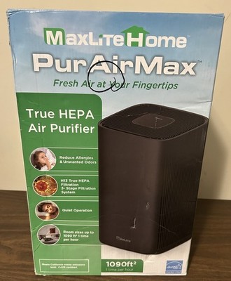MaxLite Home AP215SF3B PurAirMax True HEPA Air Purifier 1090ft/hour New ...