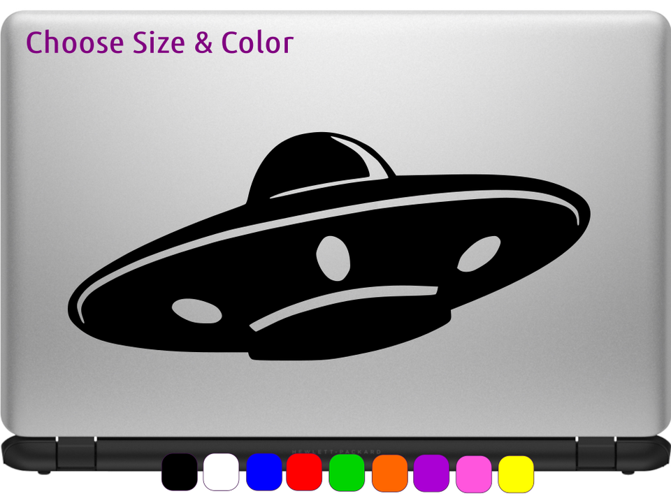 UFO FLYING SAUCER Vinyl Decal Car Window Wall Laptop Sticker CHOOSE ...