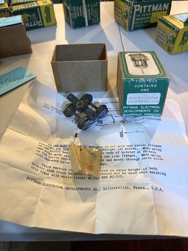 Pittman Model 208T Trail Truck O Scale 2 Rail Vintage NIB | eBay