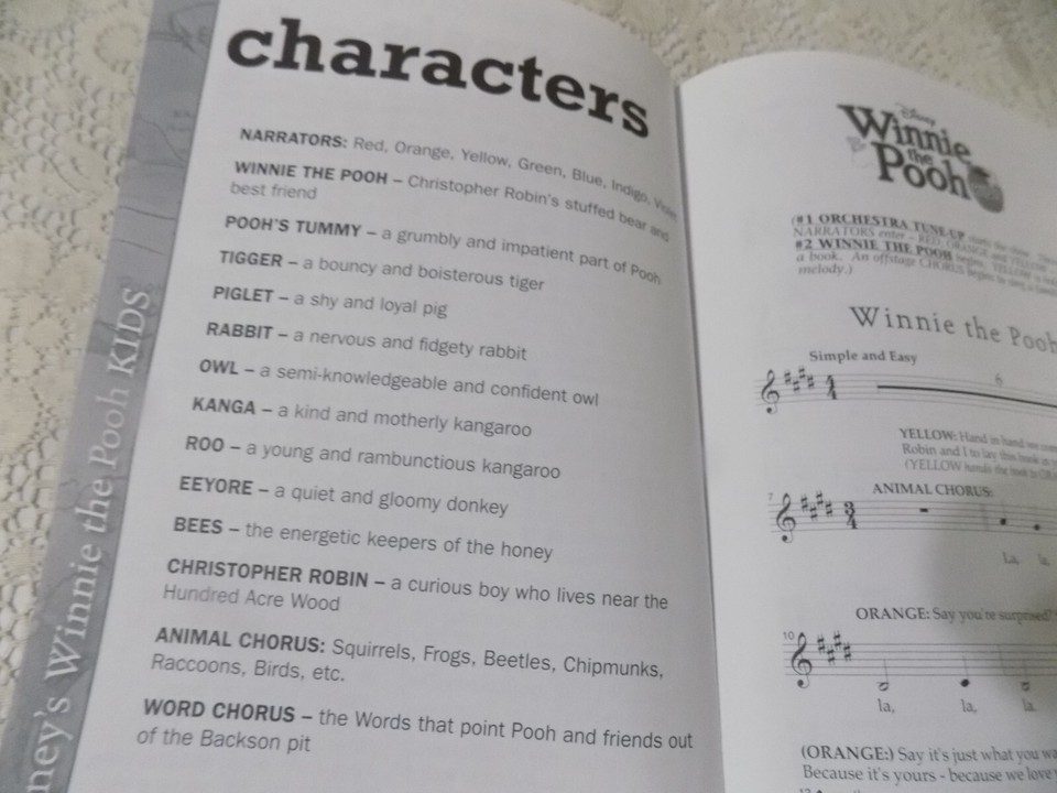 Winnie the Pooh Kids MTI Broadway Junior Actors Script NEW | eBay