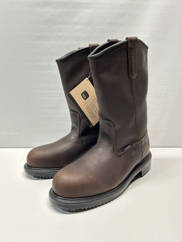 NWT Red Wing Supersole 2230 Brown 11” WP Safety Toe Pull On Work Boots ...