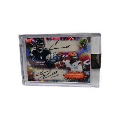 2025 True 1/1 Cam Ward And Shedeur Sanders Dual Autograph Wild Card ...
