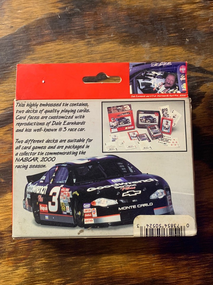 NEW #3 Dale Earnhardt Sr. Twin Pack Sealed Playing Cards in Tin | eBay