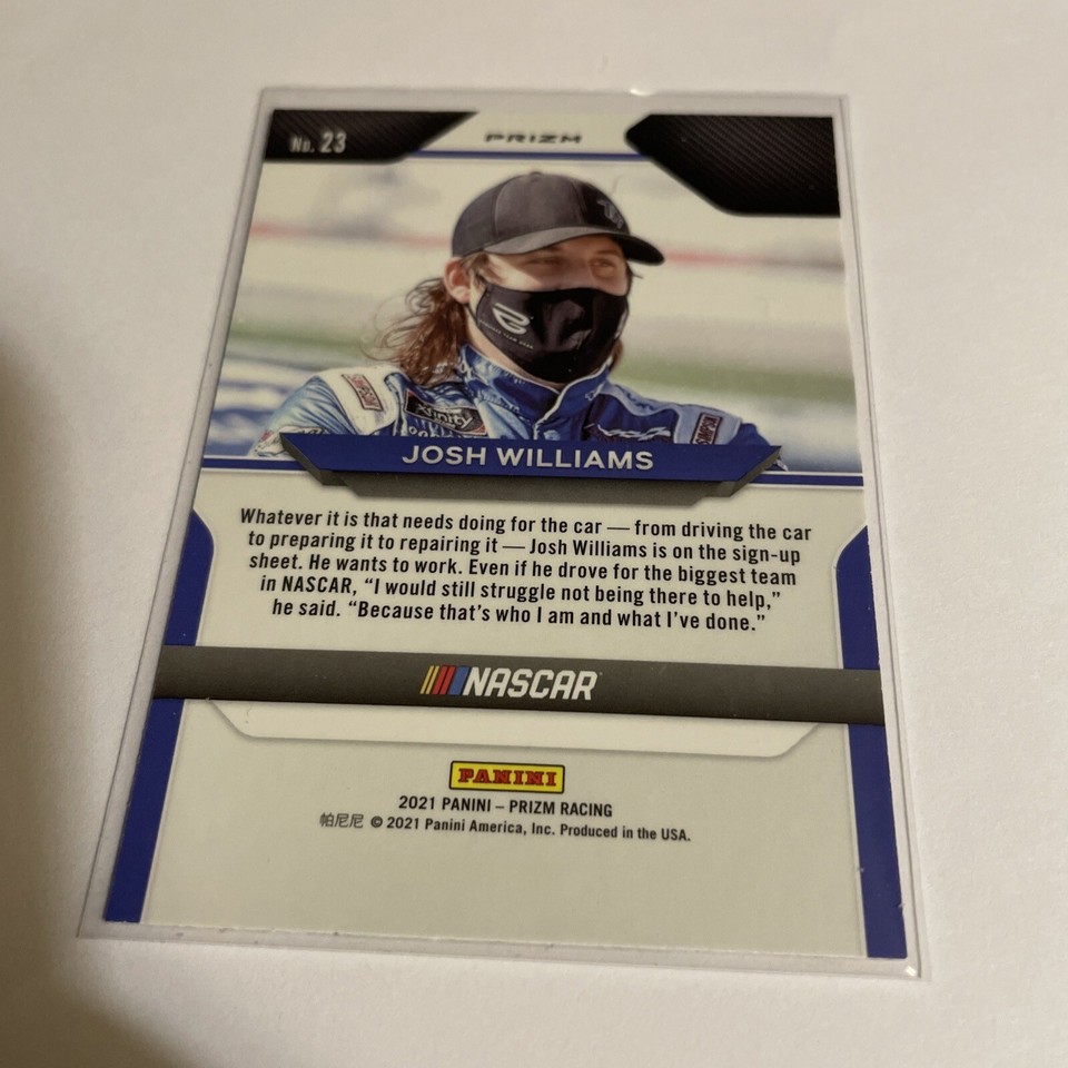 2021 Prizm Racing Josh Williams RC Rookie #23! SILVER PRIZM SP! QTY (P1 ...