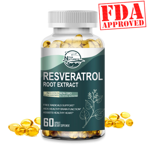 Premium Anti-Aging Formula Resveratrol 1200mg 60 Capsules Antioxidant ...