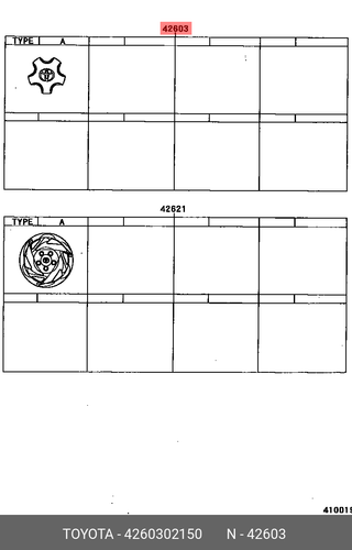 Genuine OE wheel cover, 4260302150 for TOYOTA 42603-02150 | eBay.de