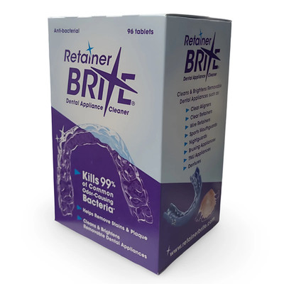 Retainer Brite - 96 Cleaning Tablets-Removable Dental Appliances Braces ...