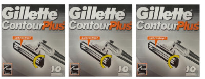 Gillette Contour Plus Razor Blades, 30 Cartridges - FITS ALL ATRA ...