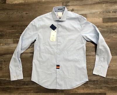 Denim & Flower Mens Small Blue Ricky Singh Button Shirt New with Tags ...