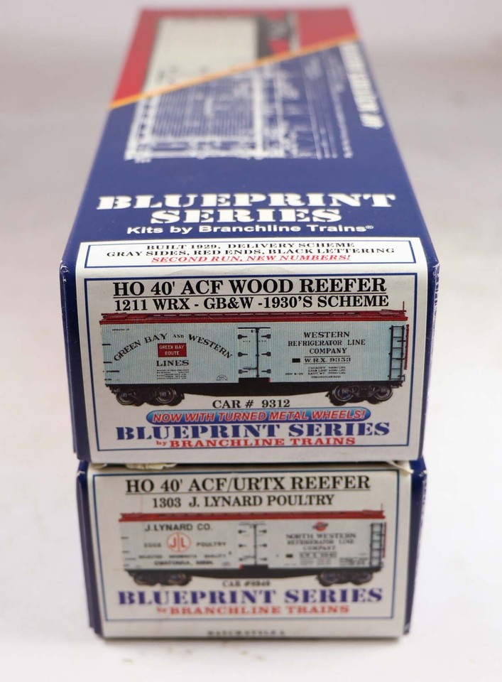 (2) Branchline Trains #1211/1303 Reefer Kits WRX-GB&W/J. Lynard PY 1/87 ...