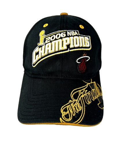 Reebok Miami Heat 2006 NBA Champions Basketball Cap The Finals Black ...