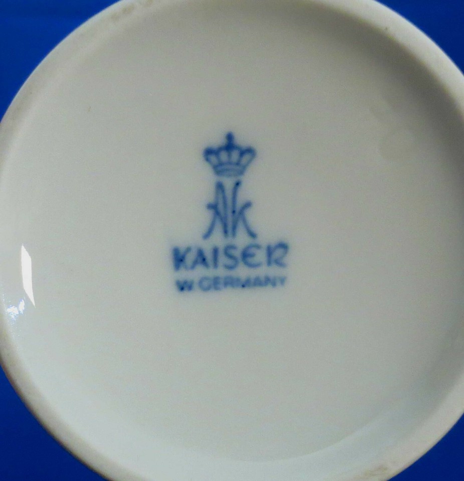 Kaiser KAI2 Sugar with Lid MINIATURE All White Beaded Edge West Germany ...