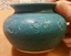 Maine Pottery Hand Made Vase Arrowsic Island Pottery Turquoise sgd. V ...