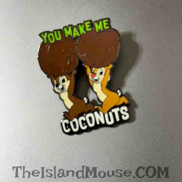 Disney DS Chip & Dale You Make Me Coconuts Character Food Pin (U9 ...