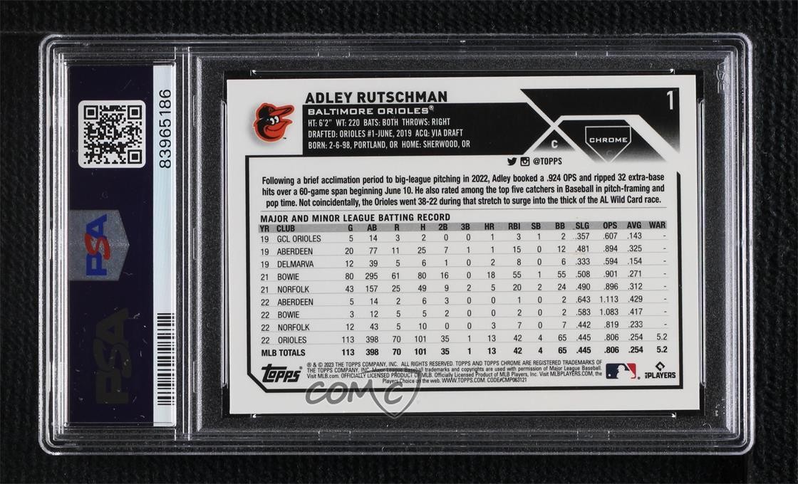 2023 Topps Chrome - Adley Rutschman #1 Gold Wave Refractor /50 (RC) for ...