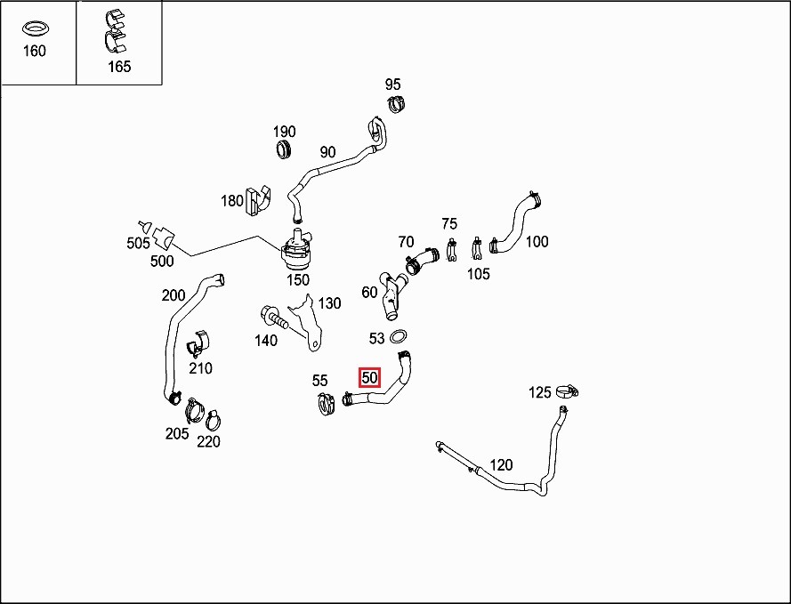 NEW GENUINE MERCEDES BENZ ML GL CLASS PETROL ENGINES RADIATOR OVERFLOW ...