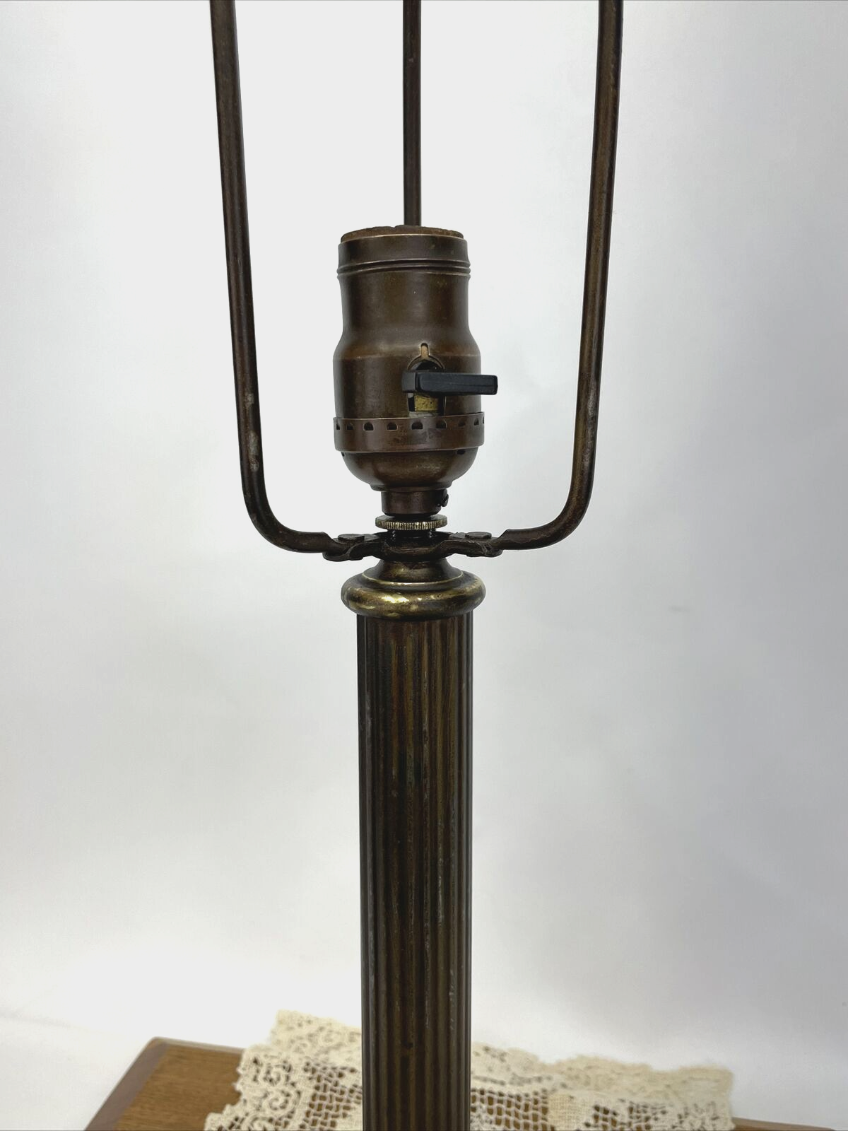 Antique Vtg MILLER Converted Gas Table Lamp Arts & Crafts Victorian ...