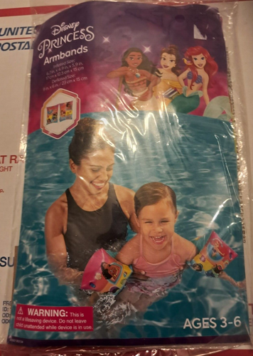 Disney Princess Inflatable Arm Bands Swim Floaties Water Pool Kids Age ...