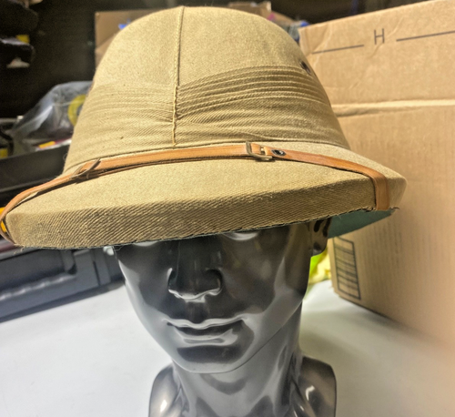 VINTAGE ORIGINAL PITH HELMET MADE IN INDIA SIZE 7 1/4 | eBay