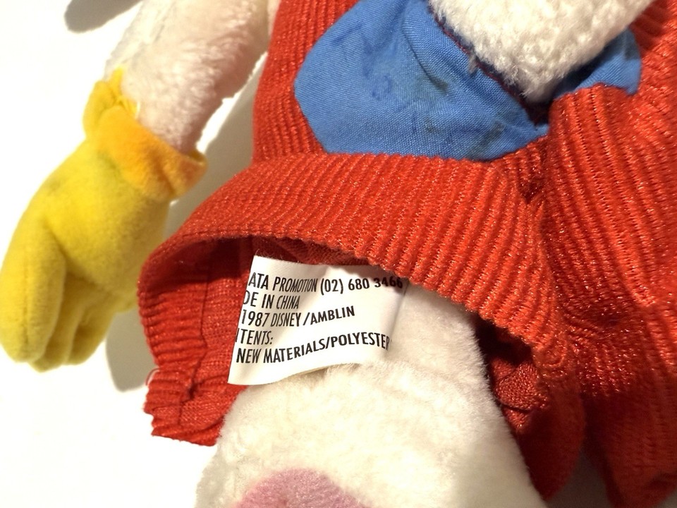 1987 Creata Promotion Retro vintage Roger Rabbit Plush Soft Toy 48 cms ...