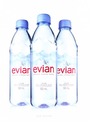 EVIAN WATER magazine AD #08 RARE 2013 OOP NEW DESIGN BOTTLES | eBay
