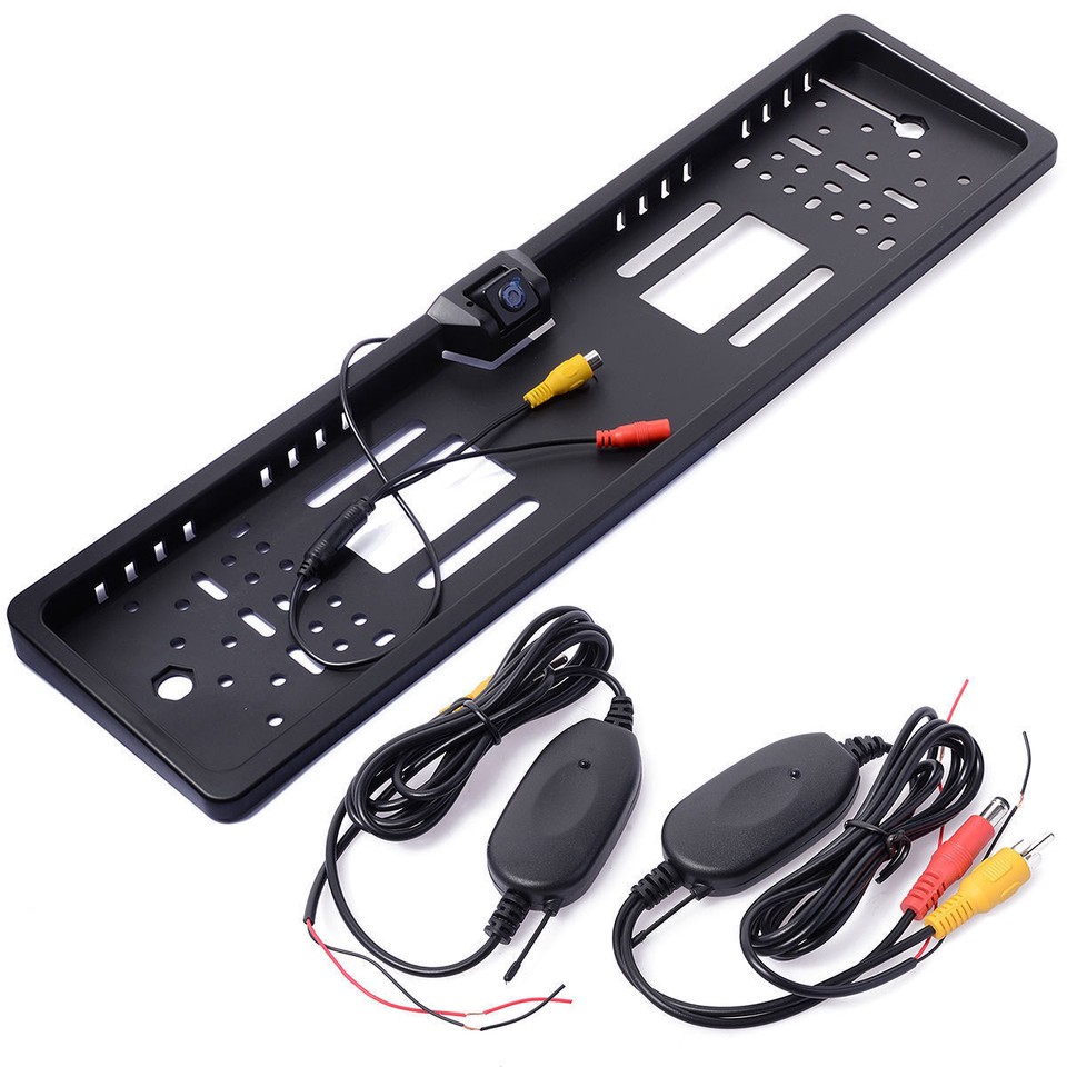WIRELESS Number Plate Camera Reverse Surround Rear View Frame 2.4GHz ...