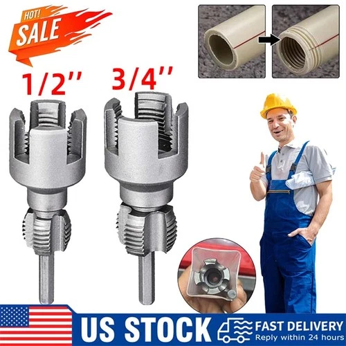 2pcs Integrated Internal & External Pipe Threading-Tool,PVC Pipe ...