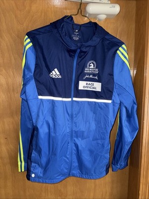 ADIDAS RUNNING 2022 BOSTON MARATHON FULL ZIP HOODED RACE OFFICAL JACKET ...