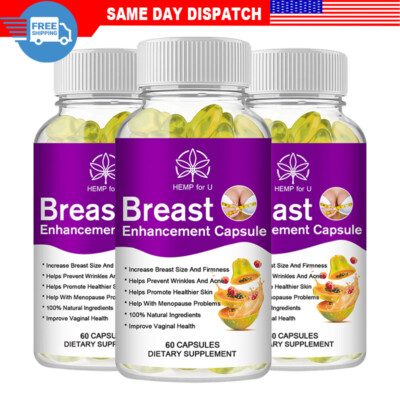 3 Packs Breast Growth Pills All Natural Breast Herbs for Breast Growth ...