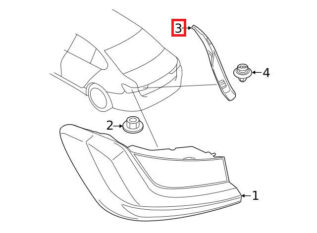 NEW GENUINE BMW 3 SERIES G20 REAR LIGHT TAILGATE TRIM RIGHT O/S ...