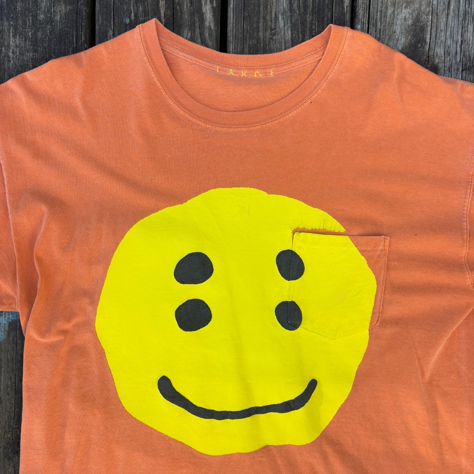Cactus Plant Flea Market “W.W.C.D.” Smiley Face T-Shirt Orange Size L ...