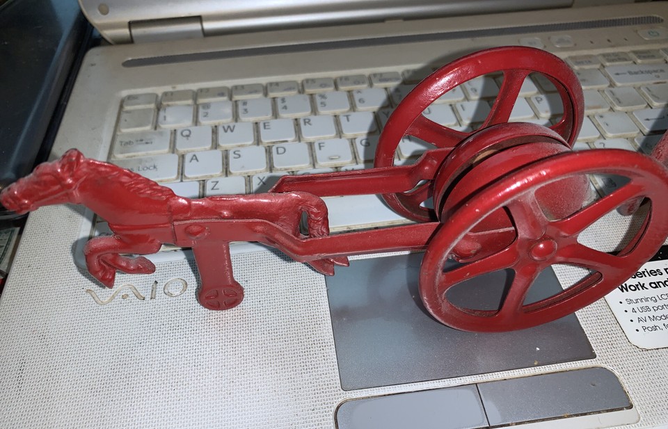 Vintage Metal Bell Toys Horse And Wagon Wheels | eBay