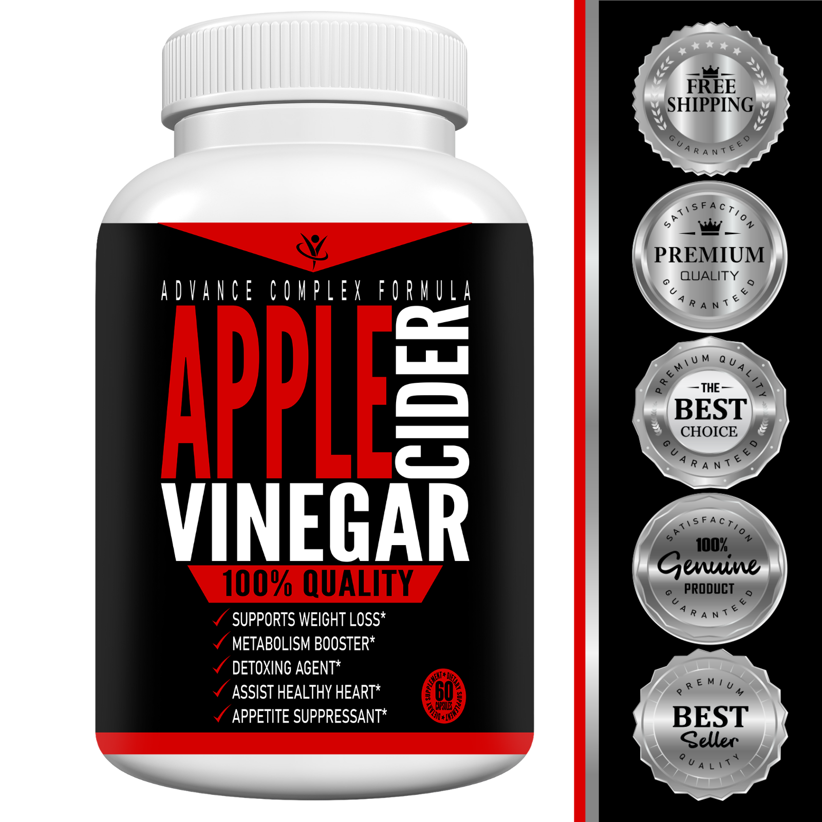 Vinagre De Sidra De Manzana Pastillas - Total Boosters - New | eBay