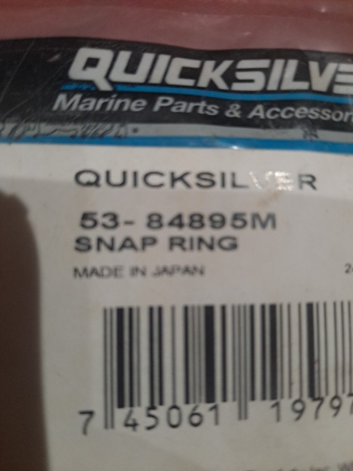 Mercury Quicksilver Snap Ring P# 53-84895M | eBay