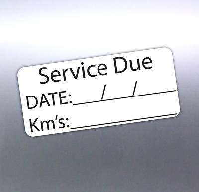 110 stickers next service date 40x18mm oil filter change Mechanics ...