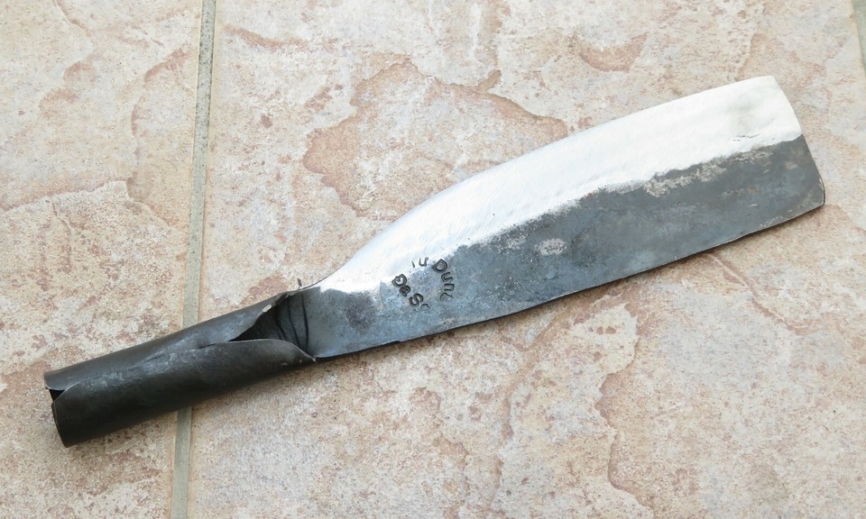 Crude - Chinese 8 Inch Carbon Steel Meat Chopping Cleaver, Steel Handle ...