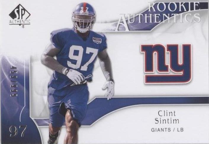 2009 SP Authentic - Rookie Authentics Clint Sintim #273 /999 (RC) for ...