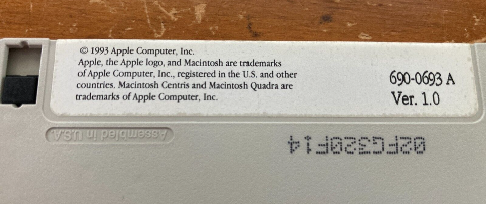Vtg 1992-93 Mac Centris 660AV Quadra 840AV Macintosh Disk Tools Floppy ...
