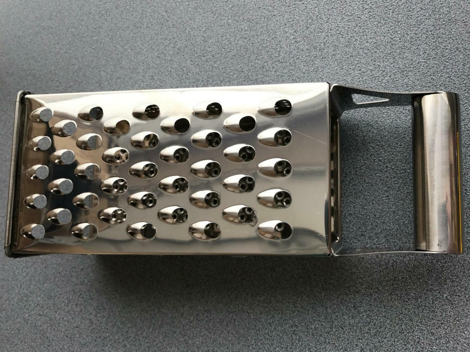 Reibe vierkant 25cm EDELSTAHL Vierkantreibe Küchenreibe Universalreibe ...