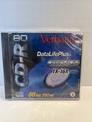 Verbatim Data Life Plus Premium AZO Blue CD-R 80 Min 700 MB Slimline ...