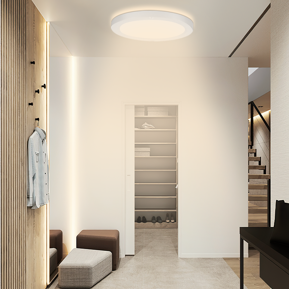 12W LED Ceiling Lights PIR Motion Sensor Dimmable Flush Mount Garage ...