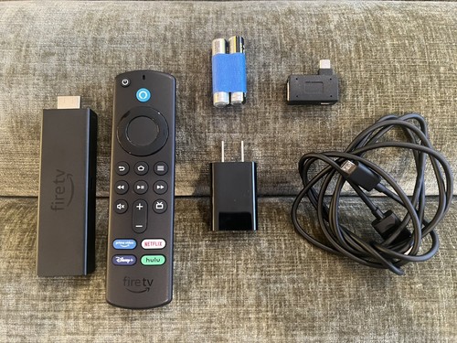 Amazon Fire TV Stick 4K Max K2R2TE w/ Remote Power USB OTA Cable ...