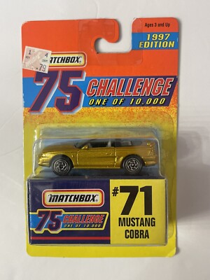 Matchbox 75 challenge gold # 71 Mustang Cobra 1997 Edition One Of ...