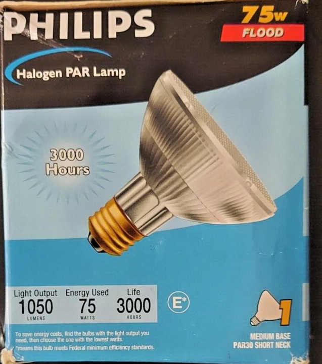 Two (2) Philips 75PAR30/HAL/FLOOD 130V Bulbs, Brand New ***Free ...