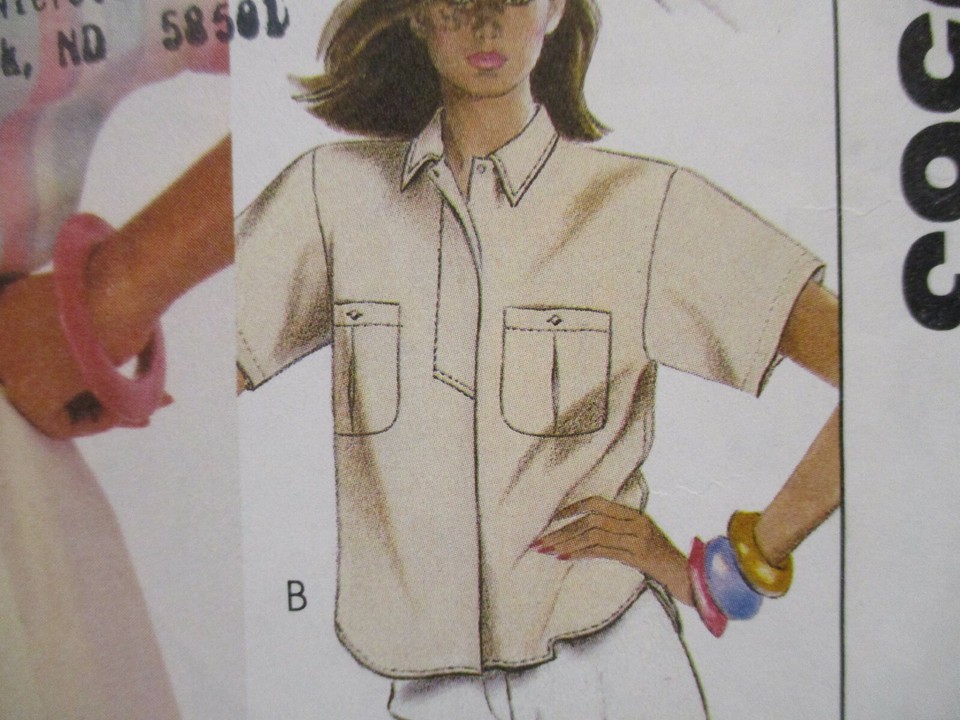 McCall's Pattern 9563 Misses Size 12 Bust 34" Shirts Uncut Vintage 1985 ...