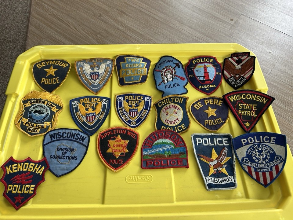 32 Vintage Wisconsin Police Patches | eBay