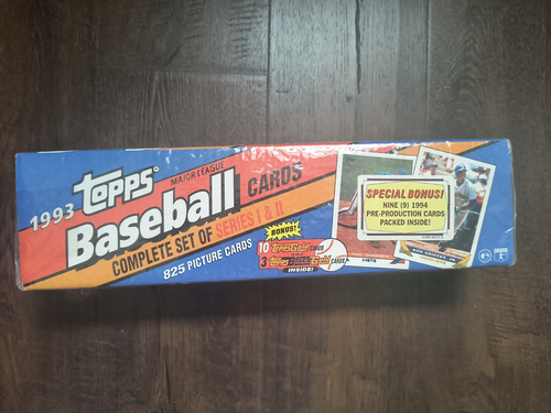 1993 Topps Baseball Cards Complete Set Series 1 & II Set Derek Jeter RC ...