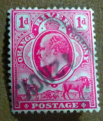 1903 Orange River 1d stamp red | eBay