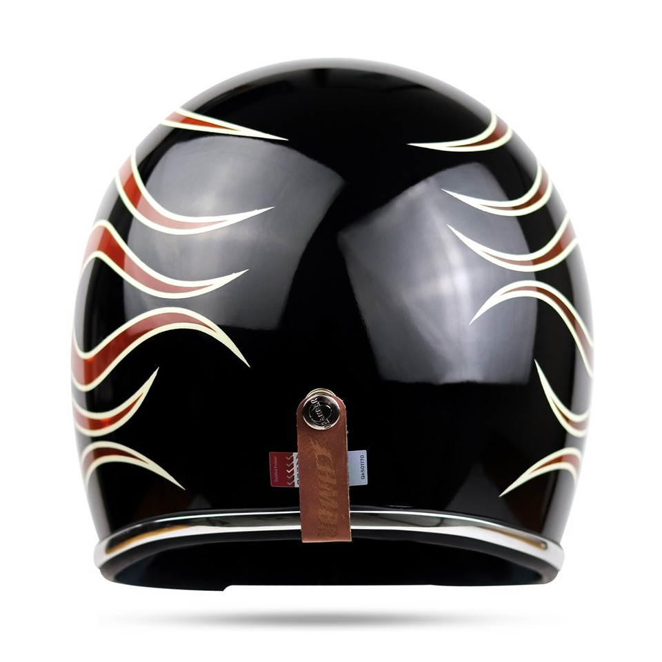 SALE ! FULL FACE VINTAGE CUSTOM HELMET ATLAS FLAME BOBBER CHOPPER ...